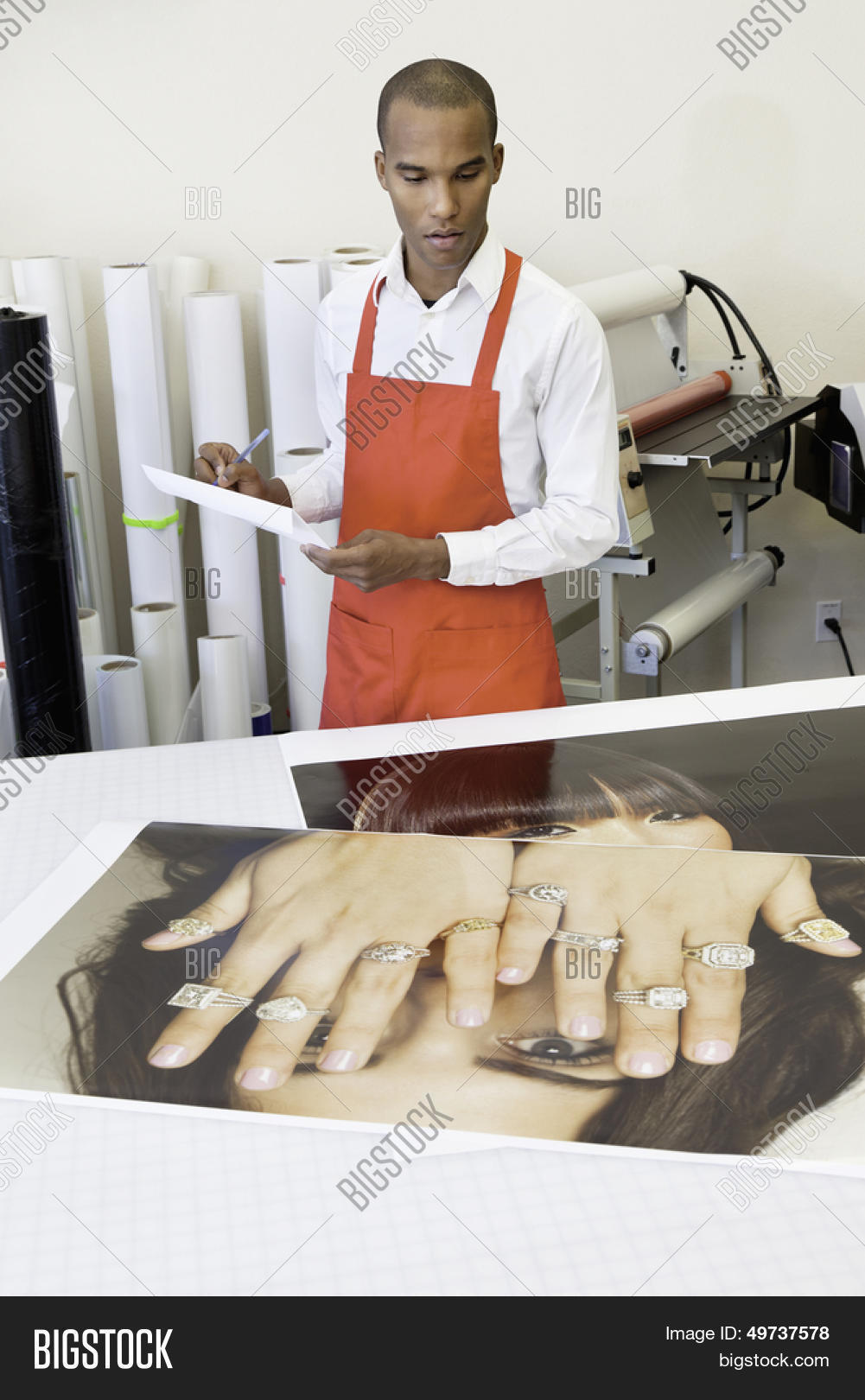 Man Working Printing Image & Photo (Free Trial) | Bigstock