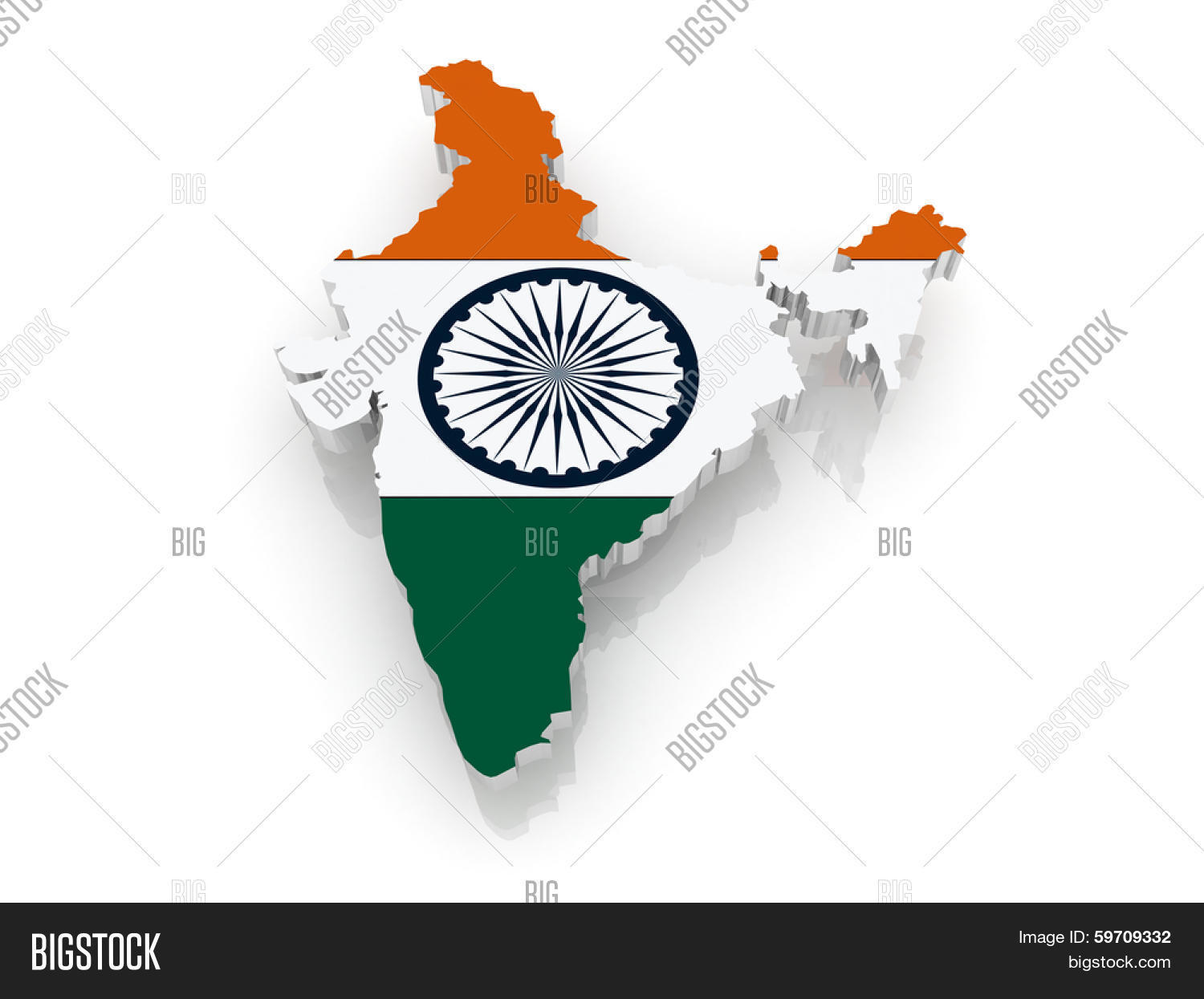 Map India. 3d Image & Photo (Free Trial) | Bigstock