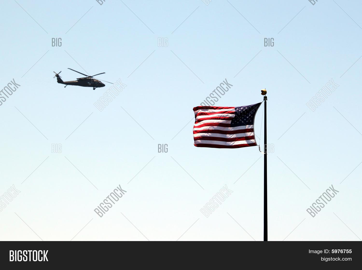 Usa Flag Helicopter Image & Photo (Free Trial) | Bigstock