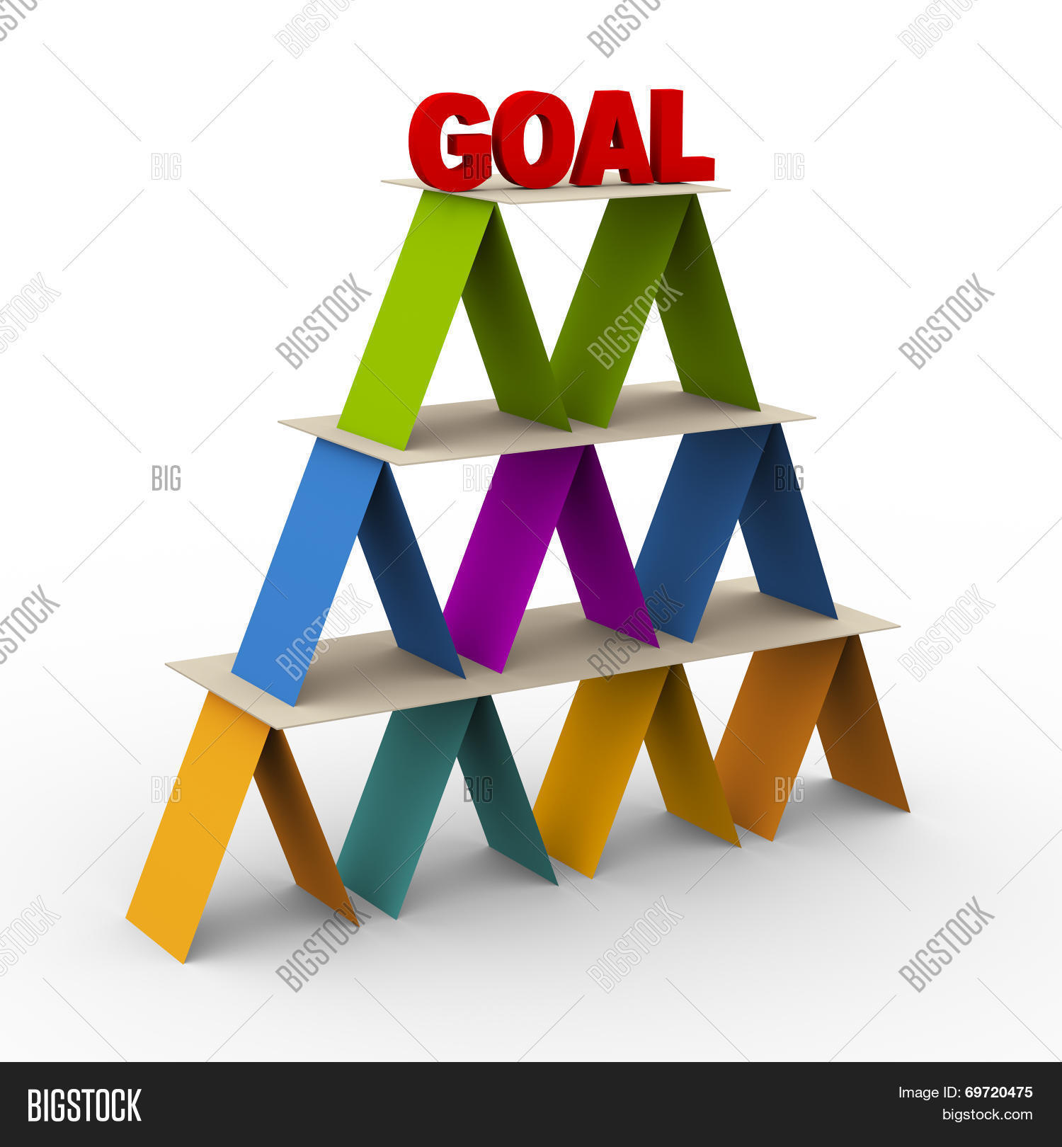 3D Goal Pyramid Image & Photo (Free Trial) | Bigstock
