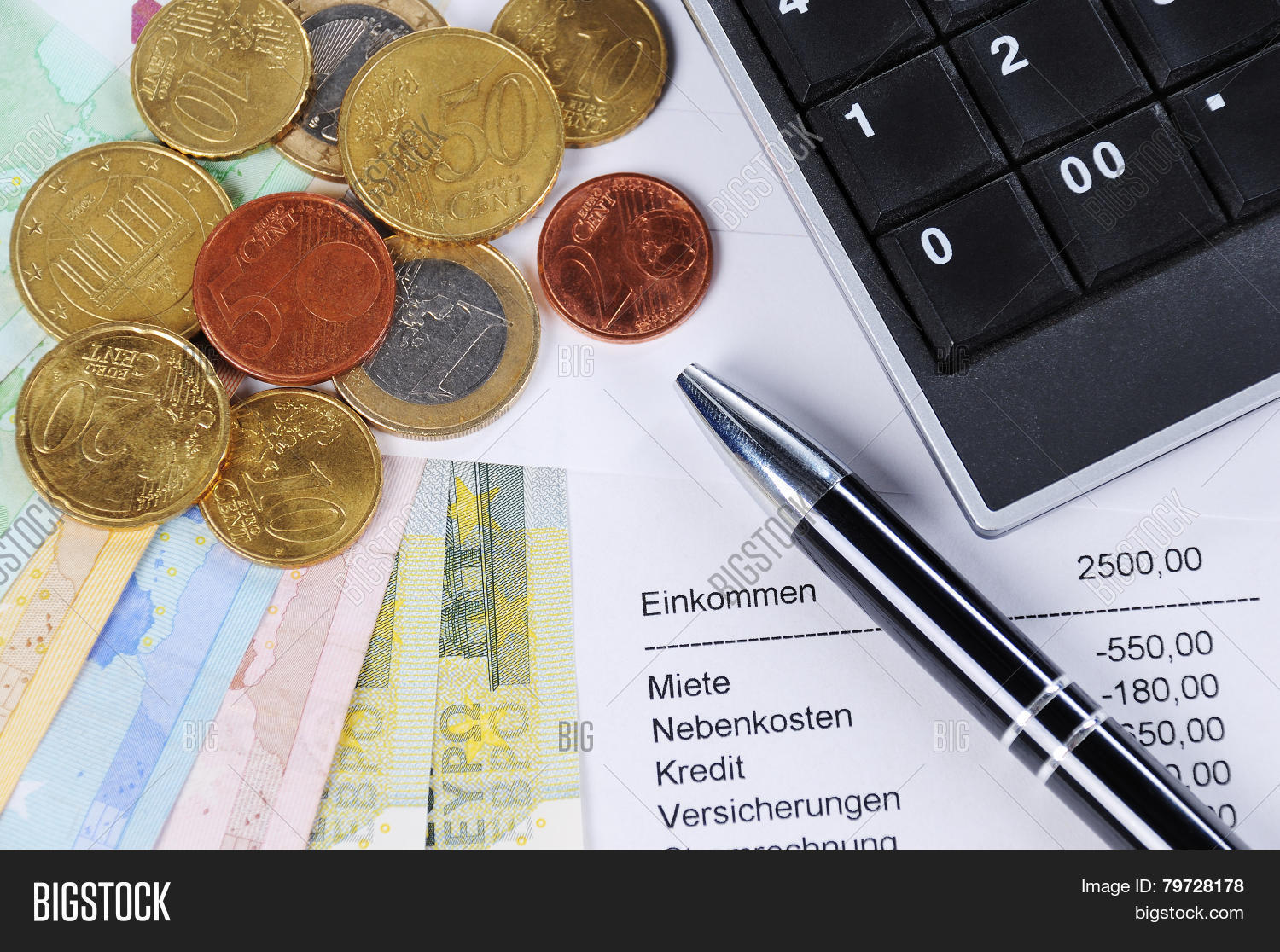 Euro Bill Coins Image & Photo (Free Trial) | Bigstock