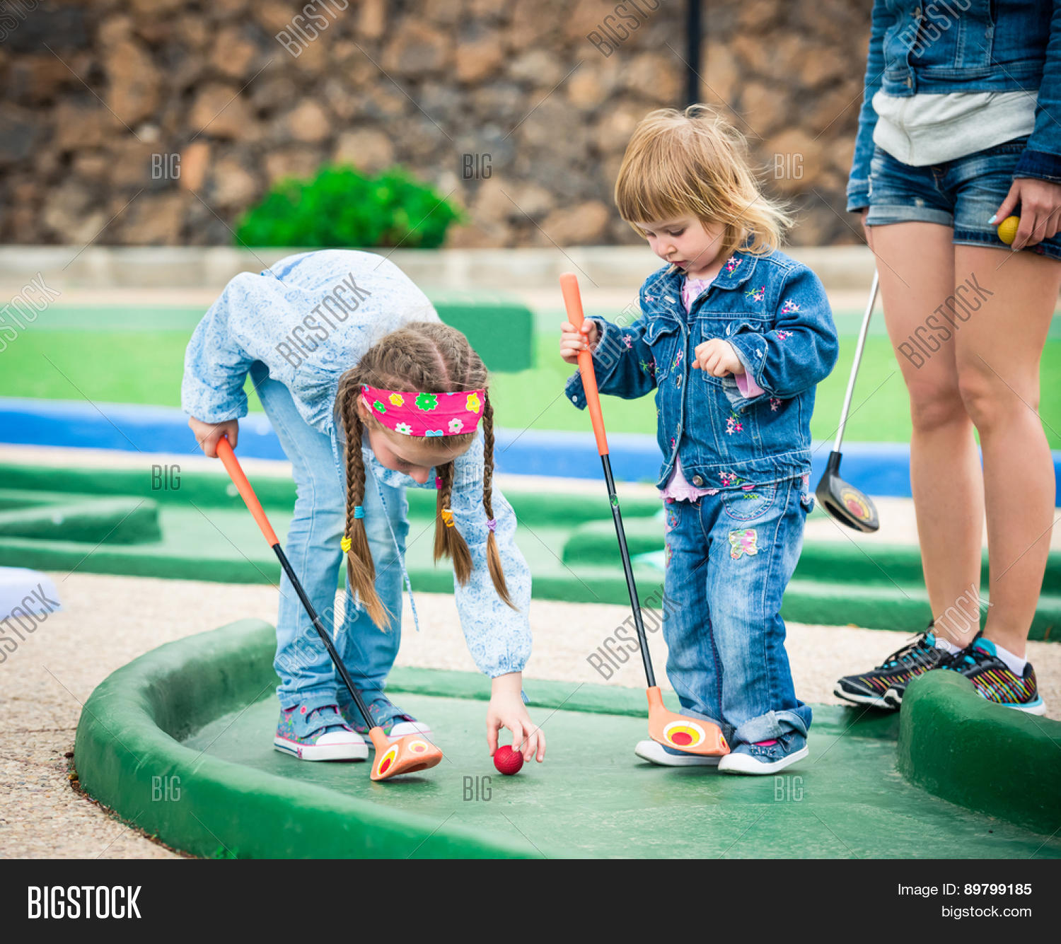 Kids Playing Golf On Image & Photo (Free Trial) | Bigstock