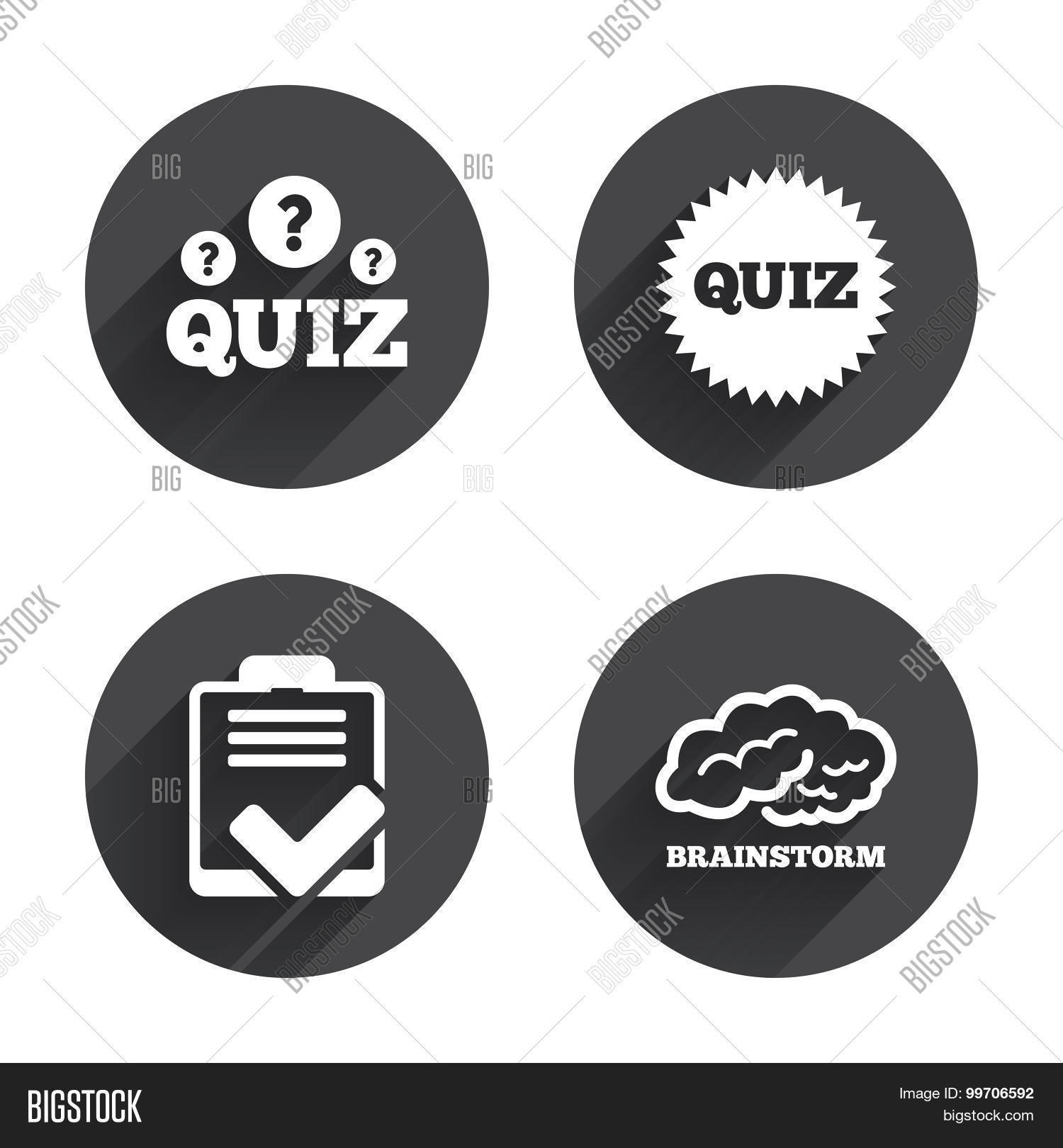 Quiz Icons. Checklist Vector & Photo (Free Trial) | Bigstock