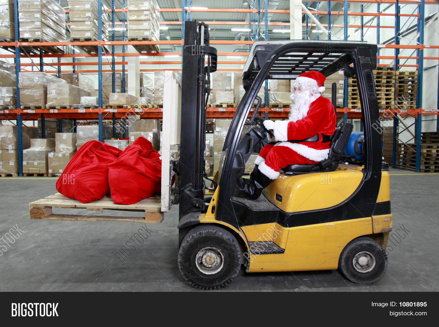 Santa Claus Forklift Image & Photo (Free Trial) | Bigstock