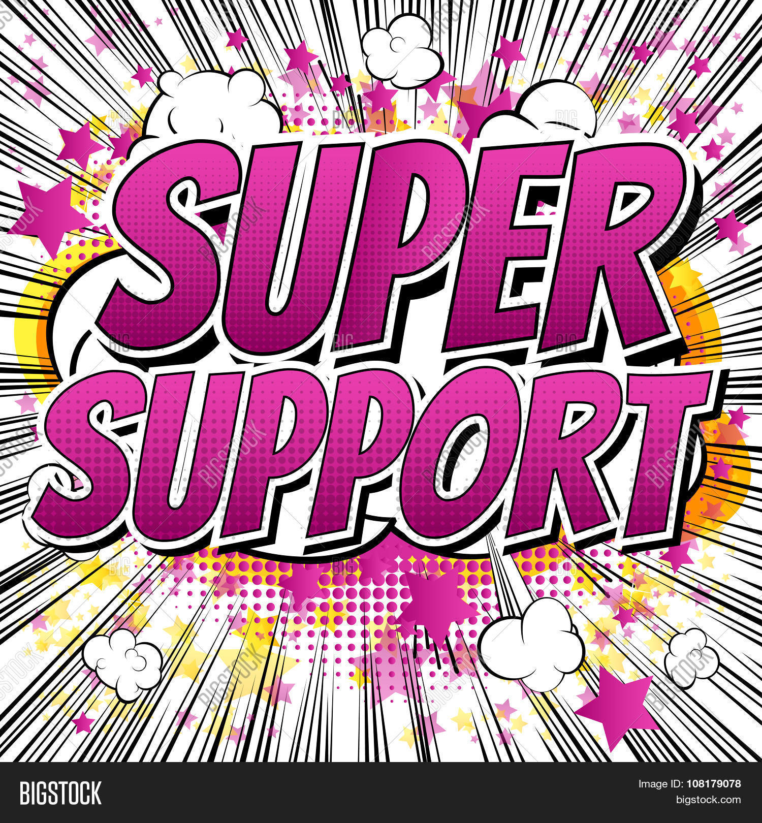 Super Support - Comic Vector & Photo (Free Trial) | Bigstock