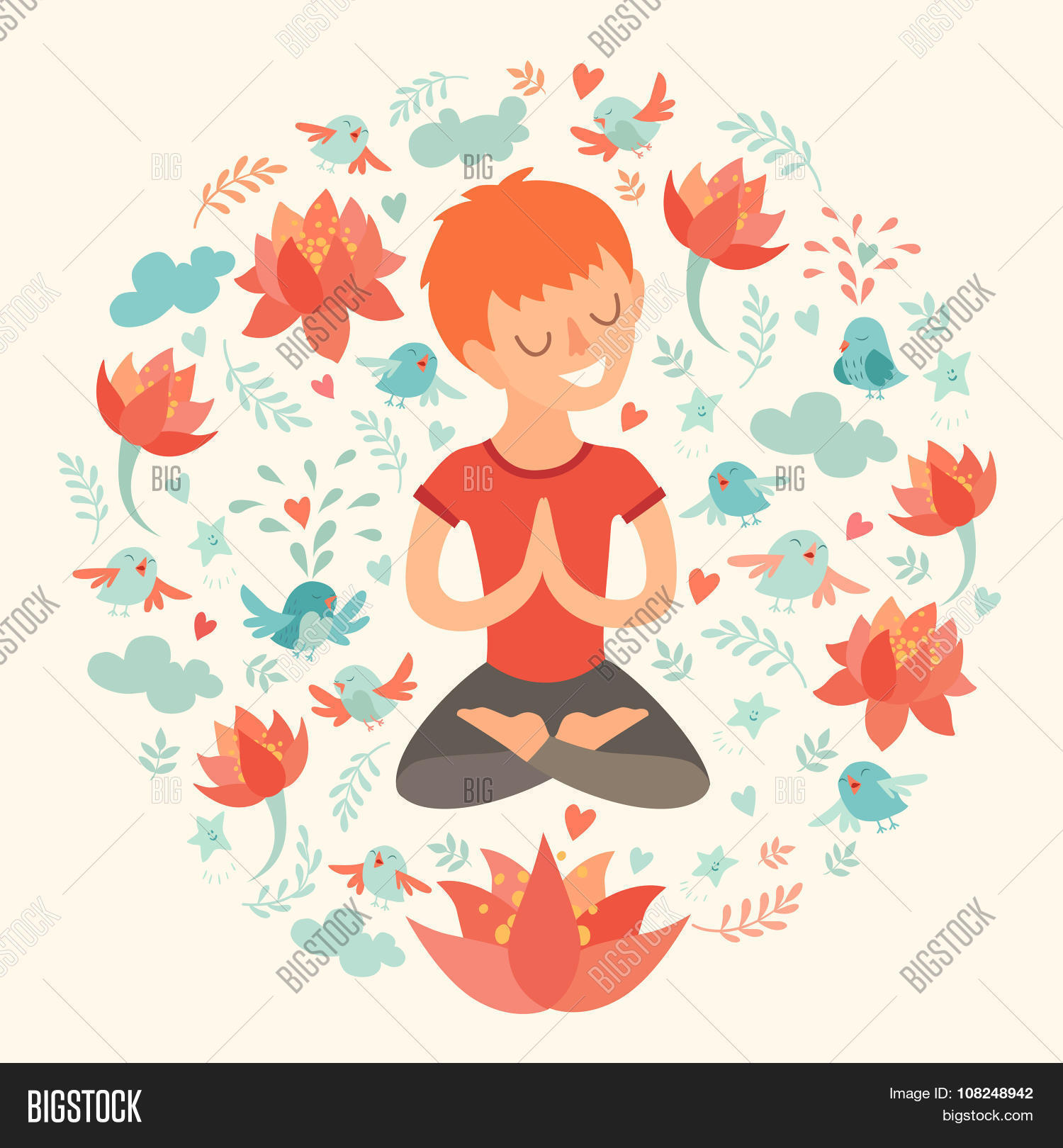 Little Boy Lotus Vector & Photo (Free Trial) | Bigstock