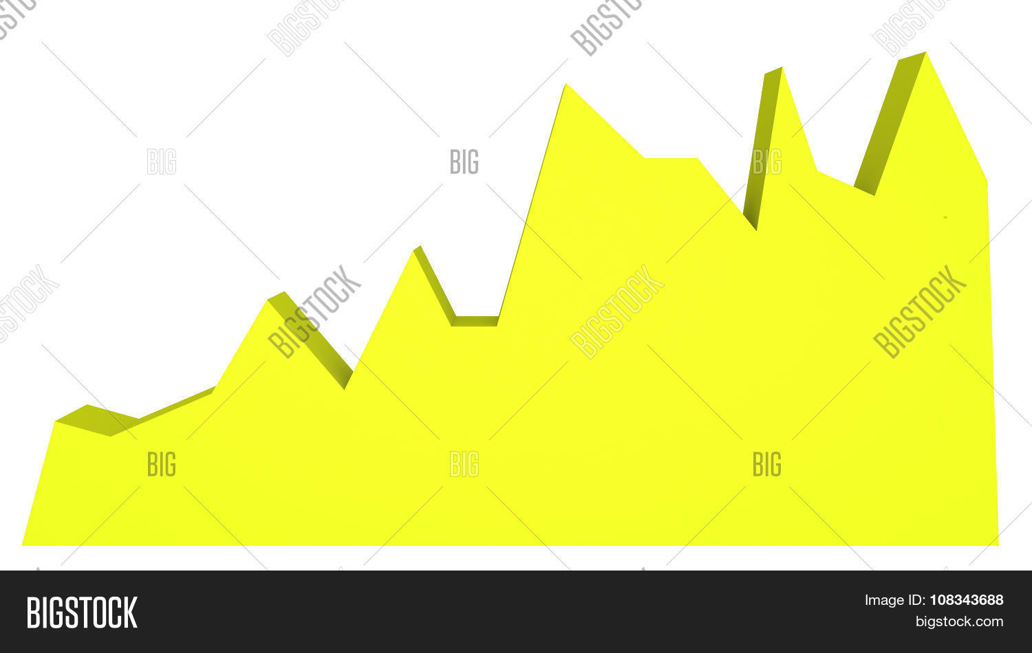 3d Yellow Graph On Image & Photo (Free Trial) | Bigstock