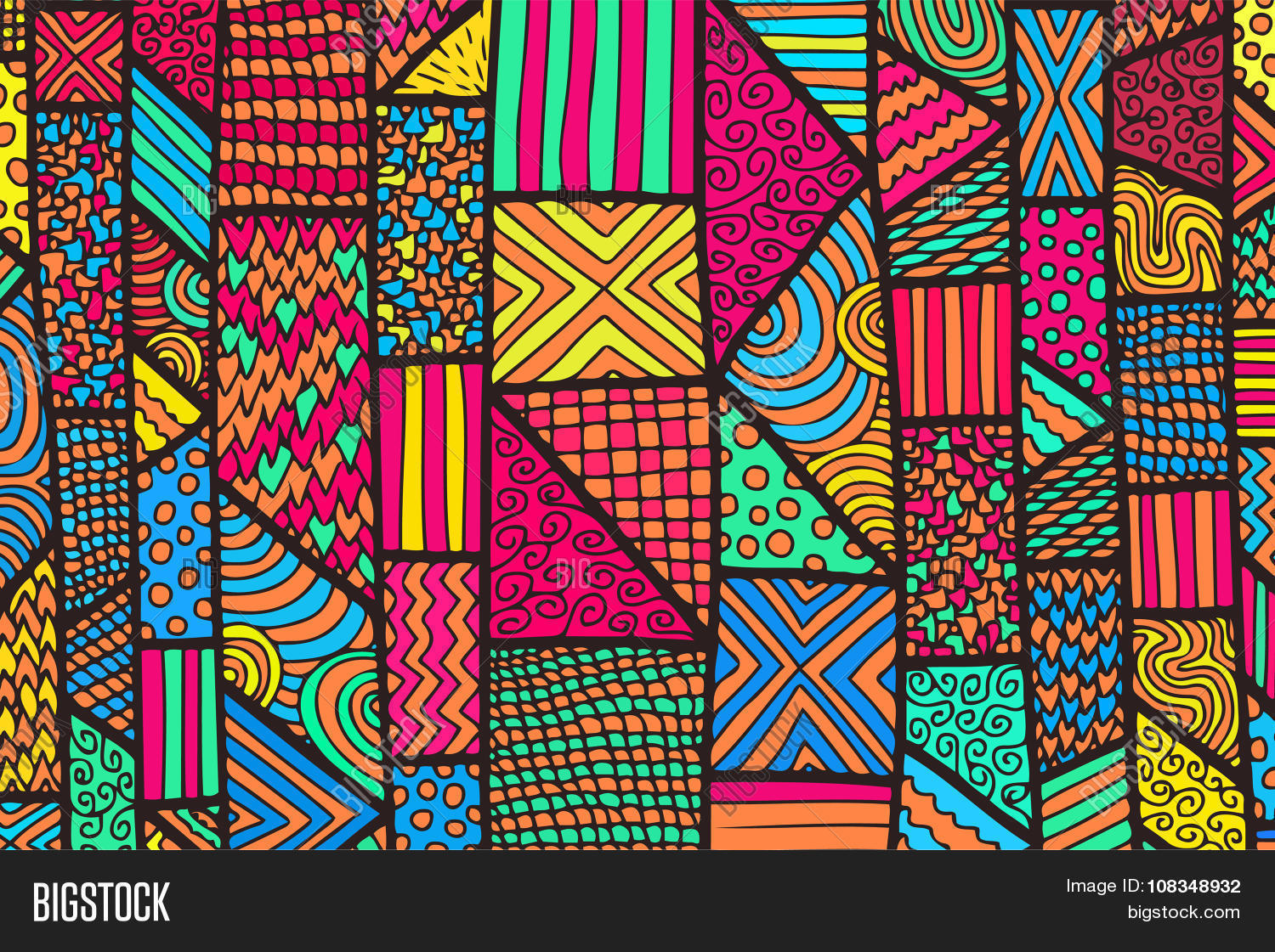 Zentangle Lines Color Vector & Photo (Free Trial) | Bigstock