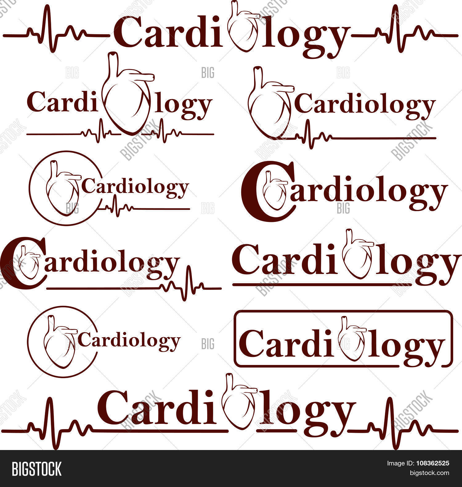 Symbols Cardiology Vector & Photo (Free Trial) | Bigstock