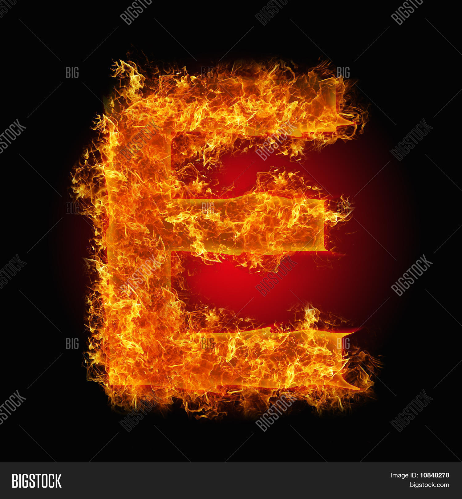 Fire Letter E Image & Photo (Free Trial) | Bigstock