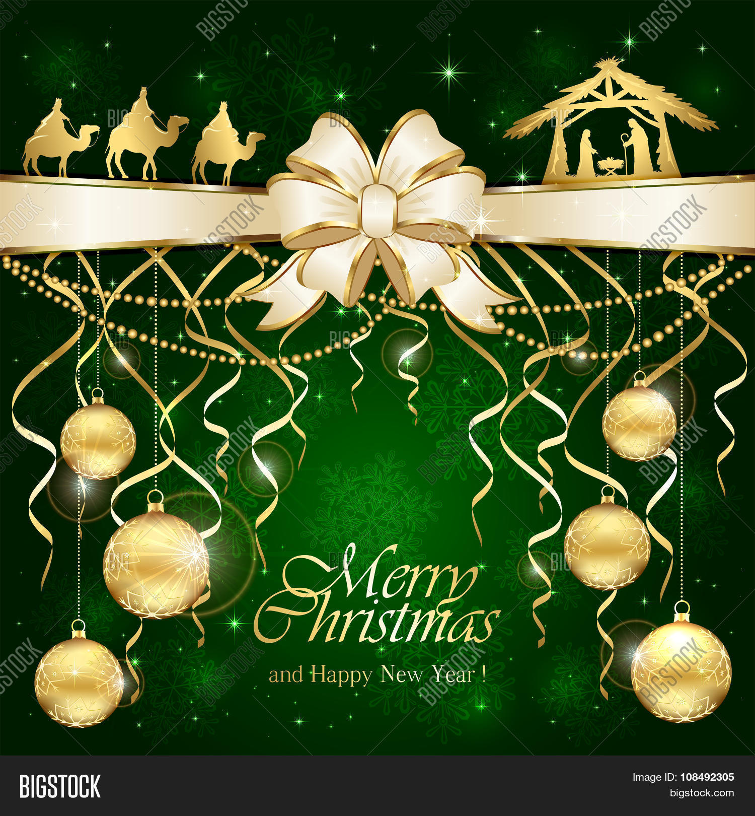 Green Christmas Vector & Photo (Free Trial) | Bigstock