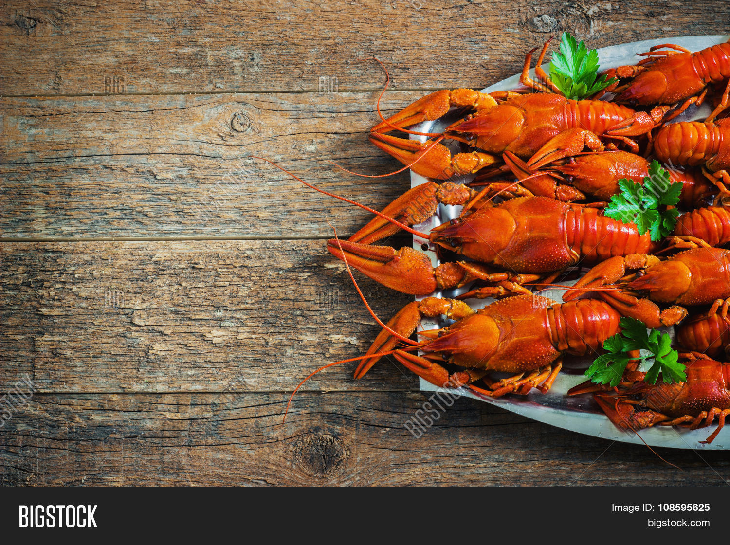 Crawfish On Wooden Image & Photo (Free Trial) | Bigstock
