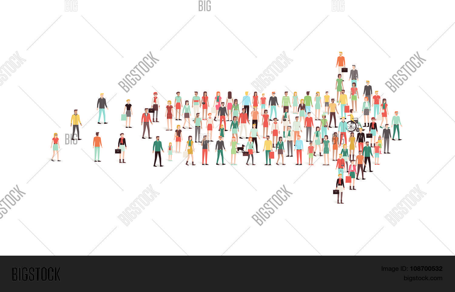 Crowd People Gathered Vector & Photo (Free Trial) | Bigstock