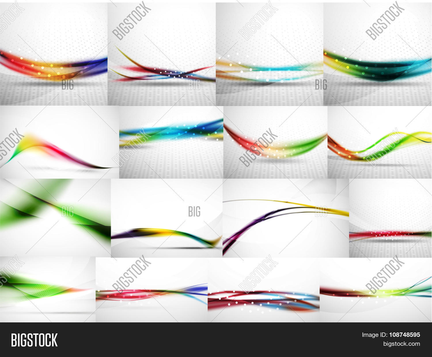 Set Wave Flowing Vector & Photo (Free Trial) | Bigstock
