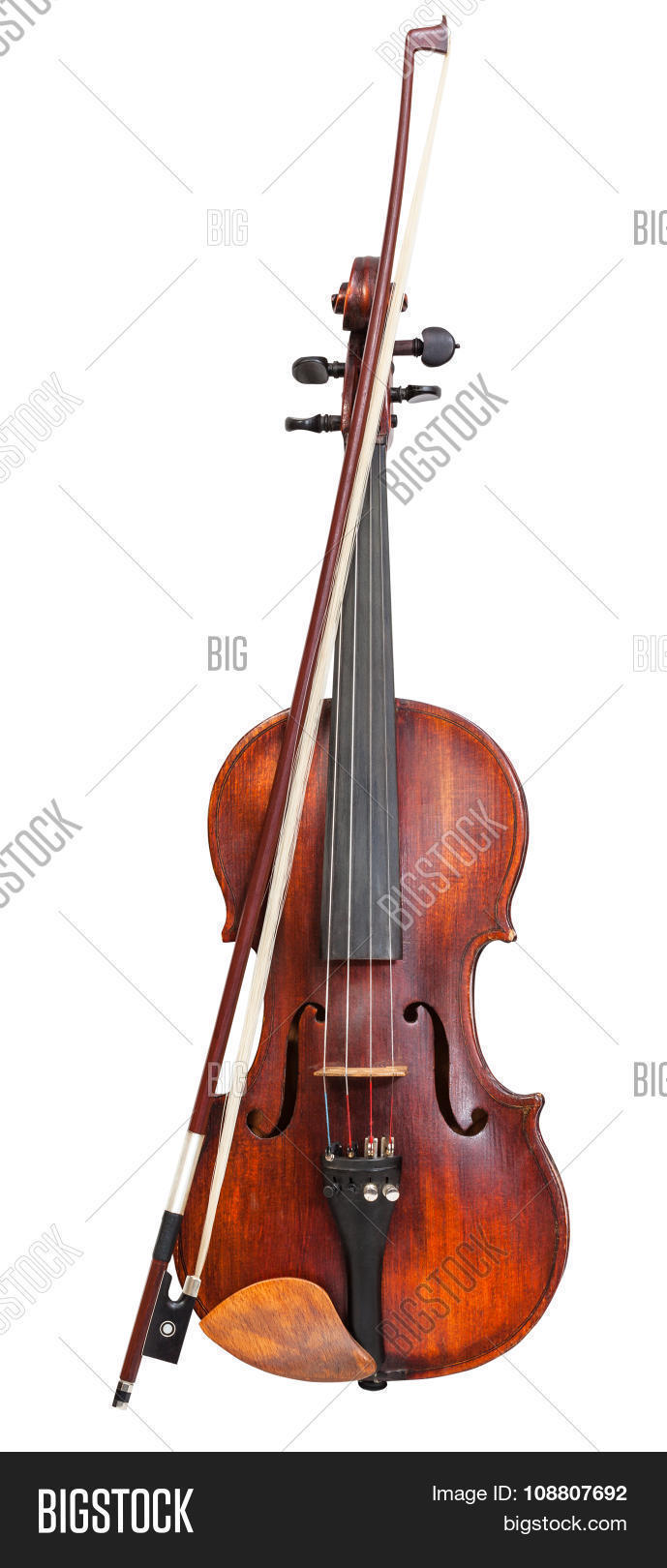 Front View Violin Image & Photo (Free Trial) | Bigstock