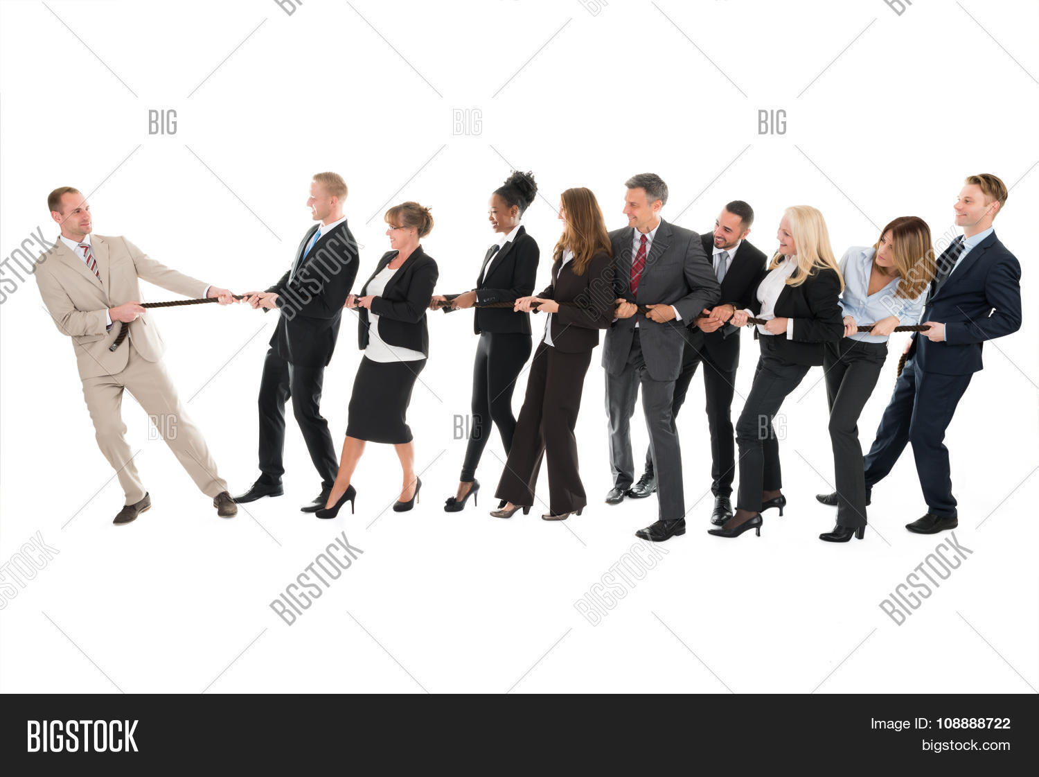 Leader Pulling Image & Photo (Free Trial) | Bigstock