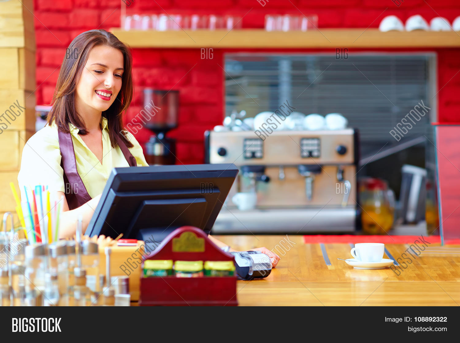 Young Female Cashier Image & Photo (Free Trial) | Bigstock