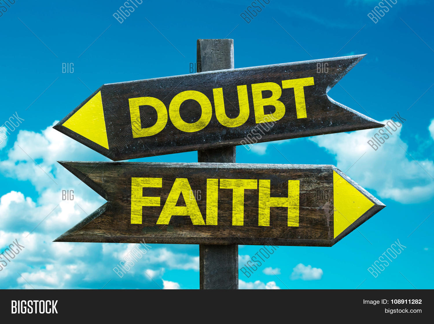 Doubt - Faith Signpost Image & Photo (Free Trial) | Bigstock