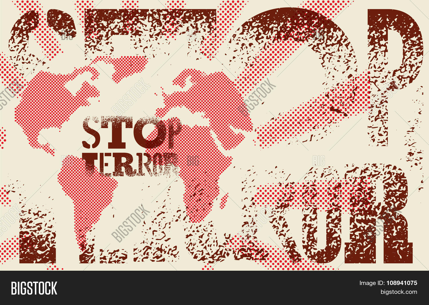 Stop Terror. Vector & Photo (Free Trial) | Bigstock