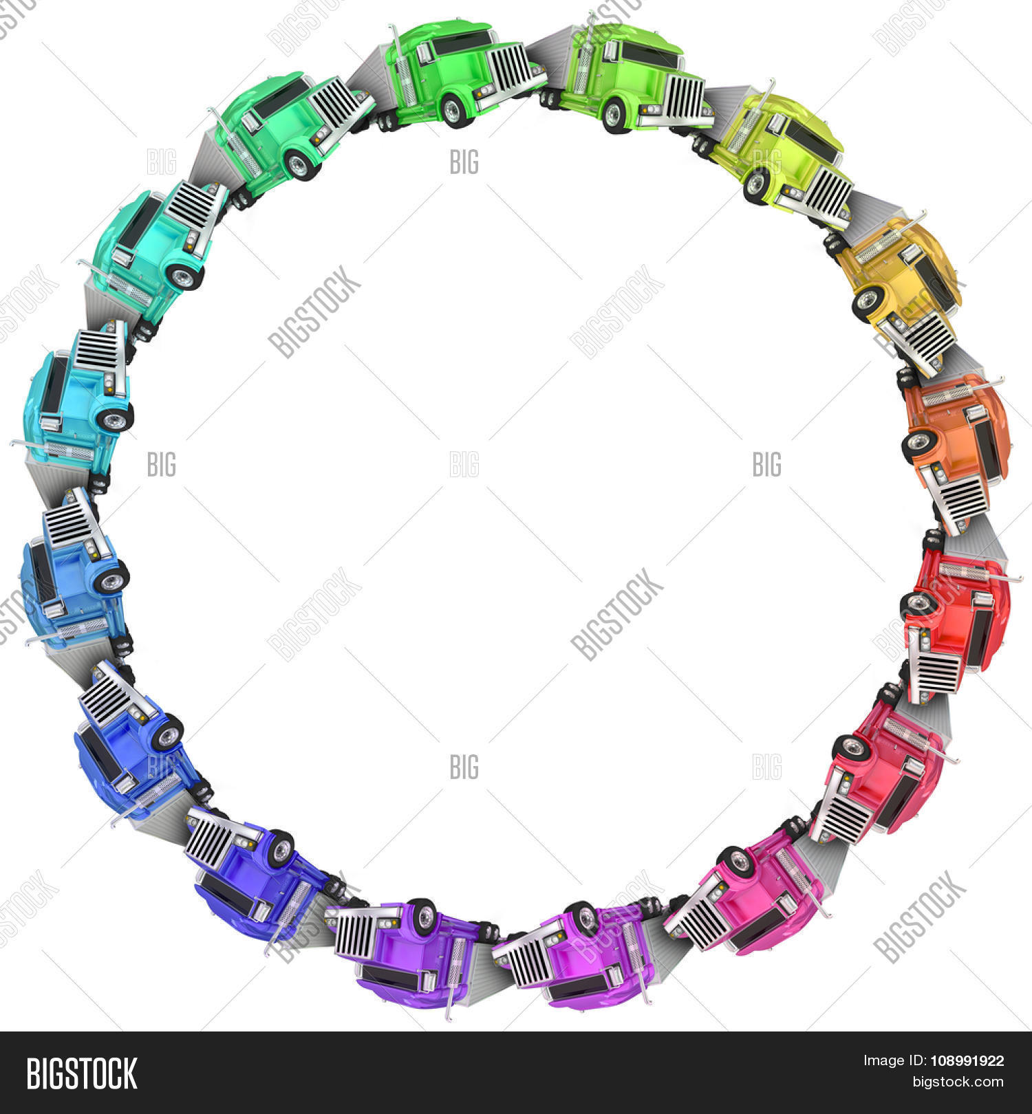 Trucks Driving Circle Image & Photo (Free Trial) | Bigstock