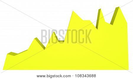 3d Yellow Graph On Image & Photo (Free Trial) | Bigstock