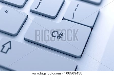 C Sharp Word Button On Image & Photo (Free Trial) | Bigstock