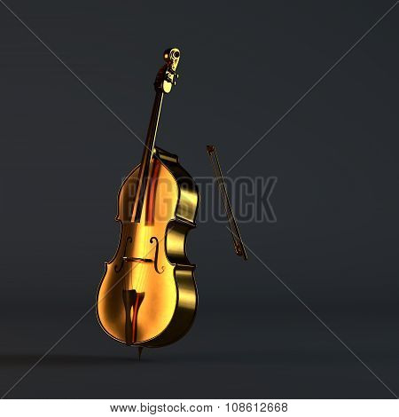Golden Cello On Black Image & Photo (Free Trial) | Bigstock