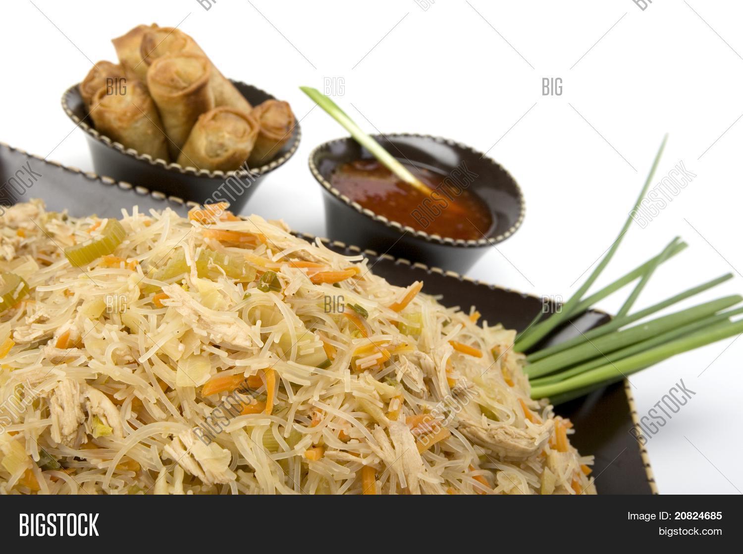 Pancit On Ceramic Dish Image & Photo (Free Trial) | Bigstock