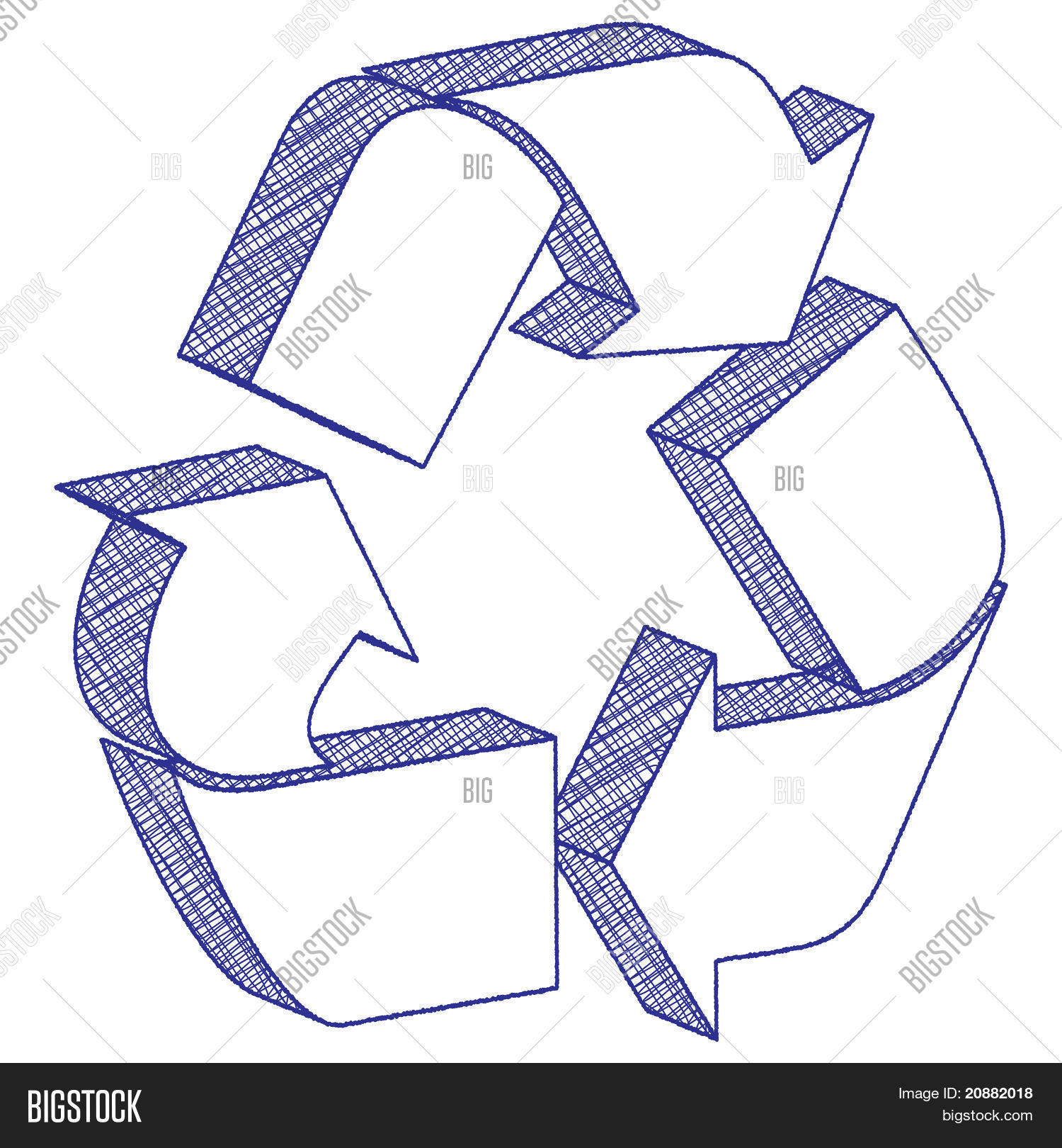 3D Drawing Recycling Vector & Photo (Free Trial) | Bigstock