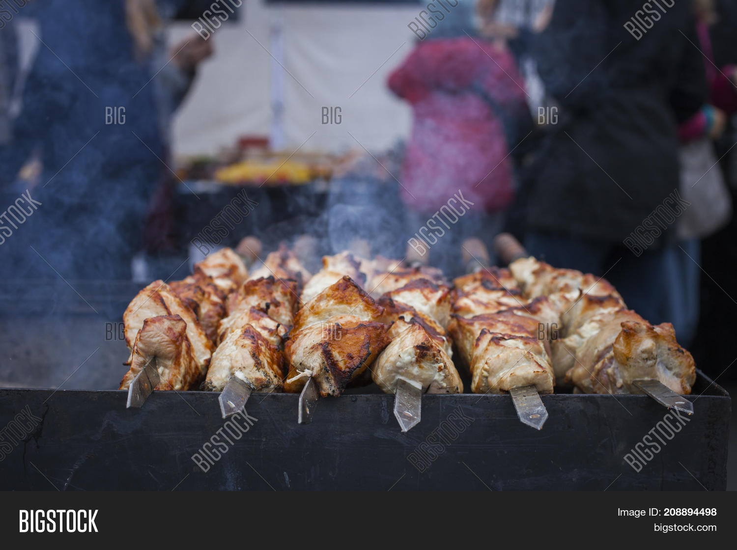 Grilled Kebab Cooking Image & Photo (Free Trial) | Bigstock