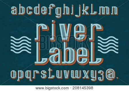 River Label Typeface Vector & Photo (Free Trial) | Bigstock