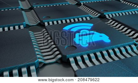 Closeup Connected CPUs Image & Photo (Free Trial) | Bigstock