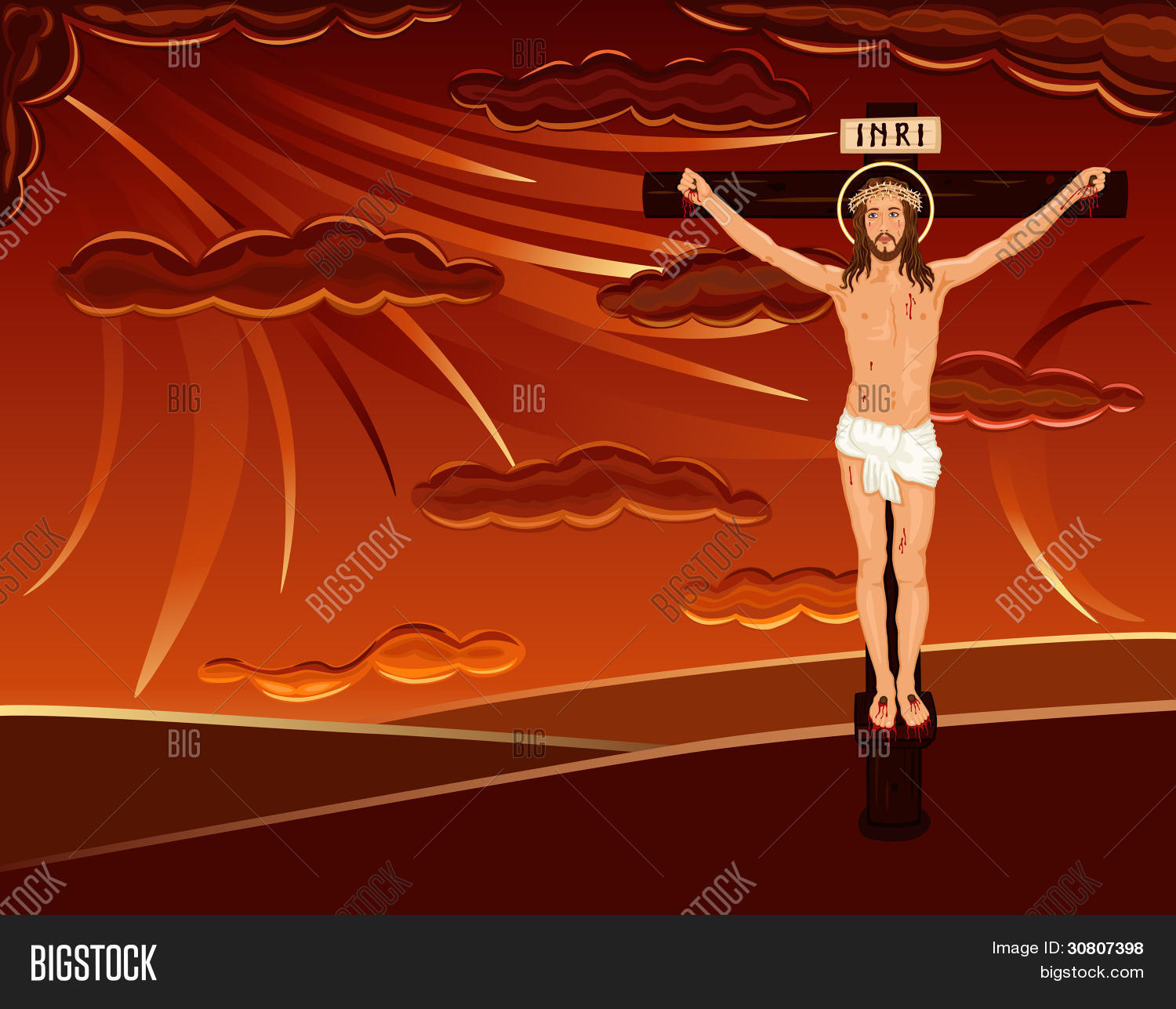 Easter Crucifixion On Vector & Photo (Free Trial) | Bigstock
