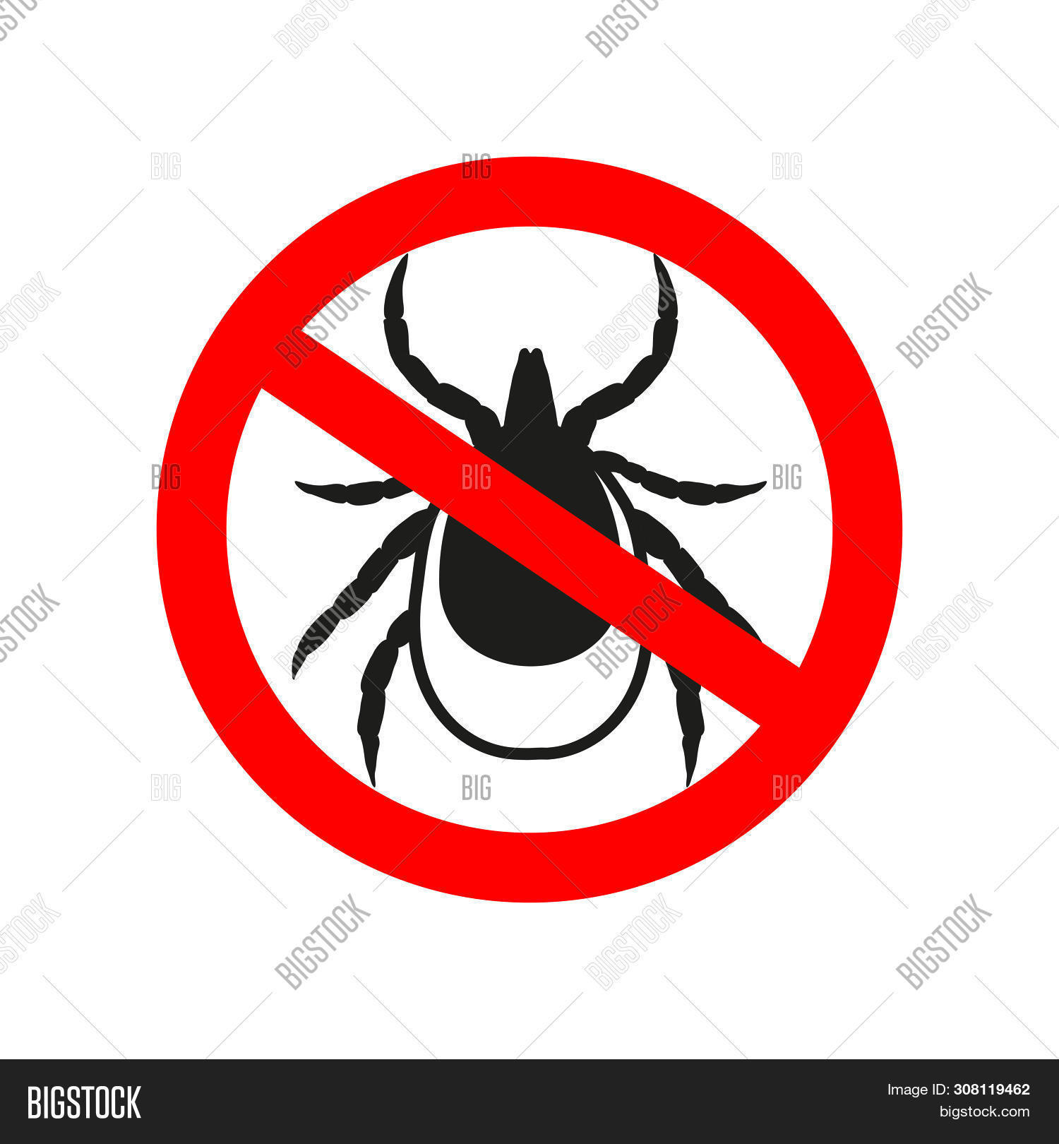 Ticks Stop Sign. Mite Image & Photo (Free Trial) | Bigstock