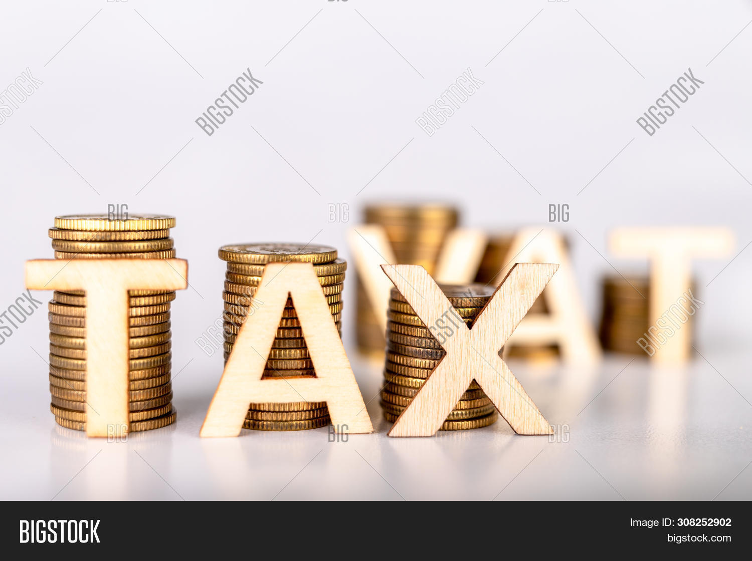 Bars Stacked Coins On Image & Photo (Free Trial) | Bigstock