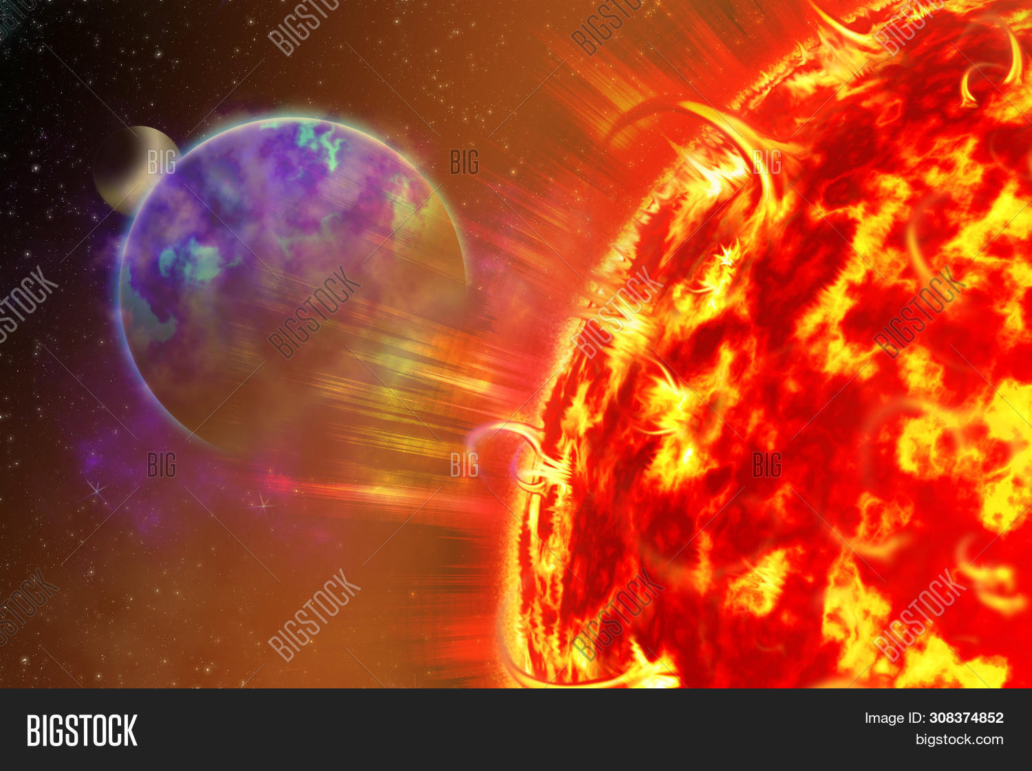 Sun Earth Depths Space Image & Photo (Free Trial) | Bigstock
