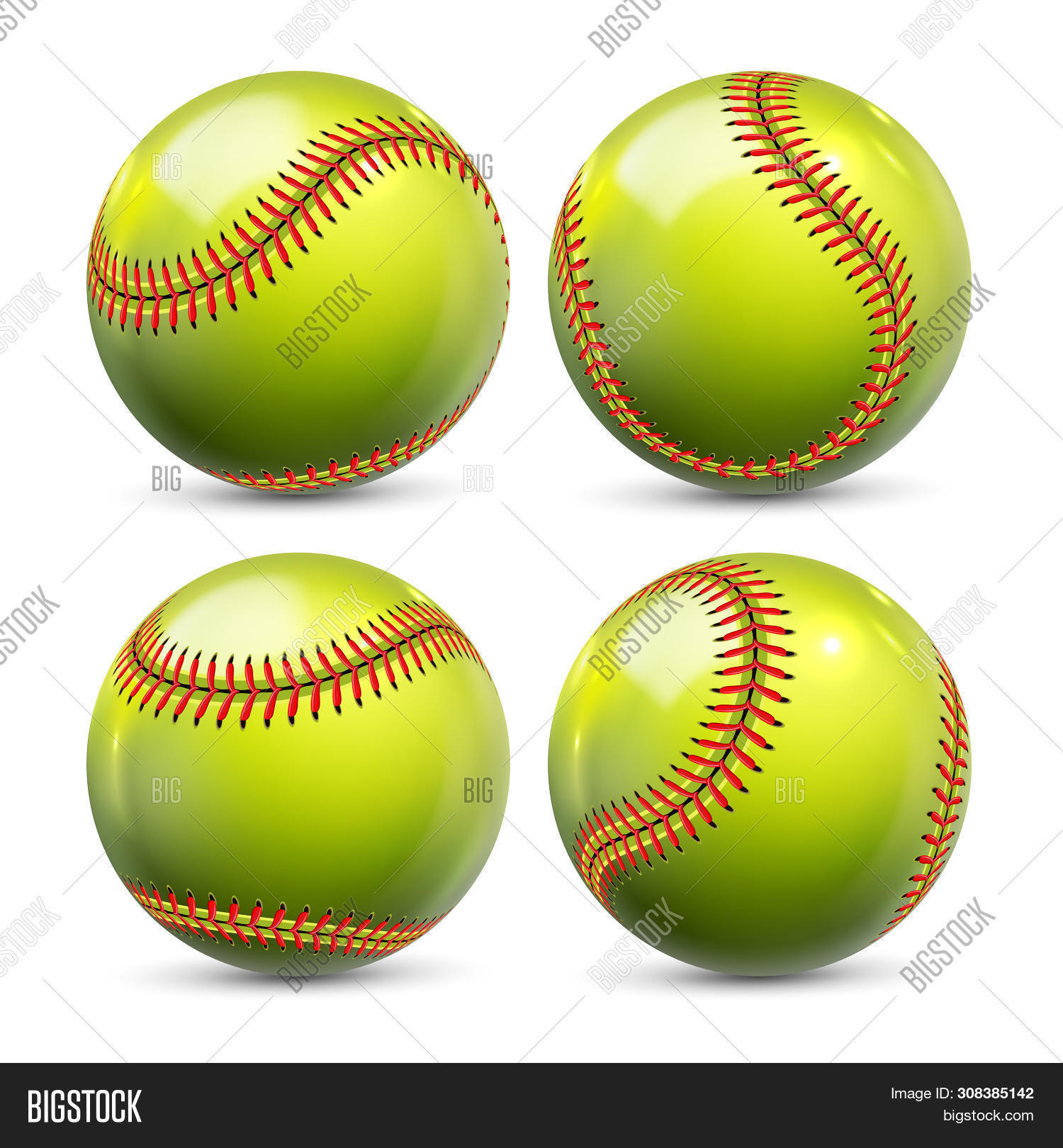 Yellow Softball Image & Photo (Free Trial) | Bigstock