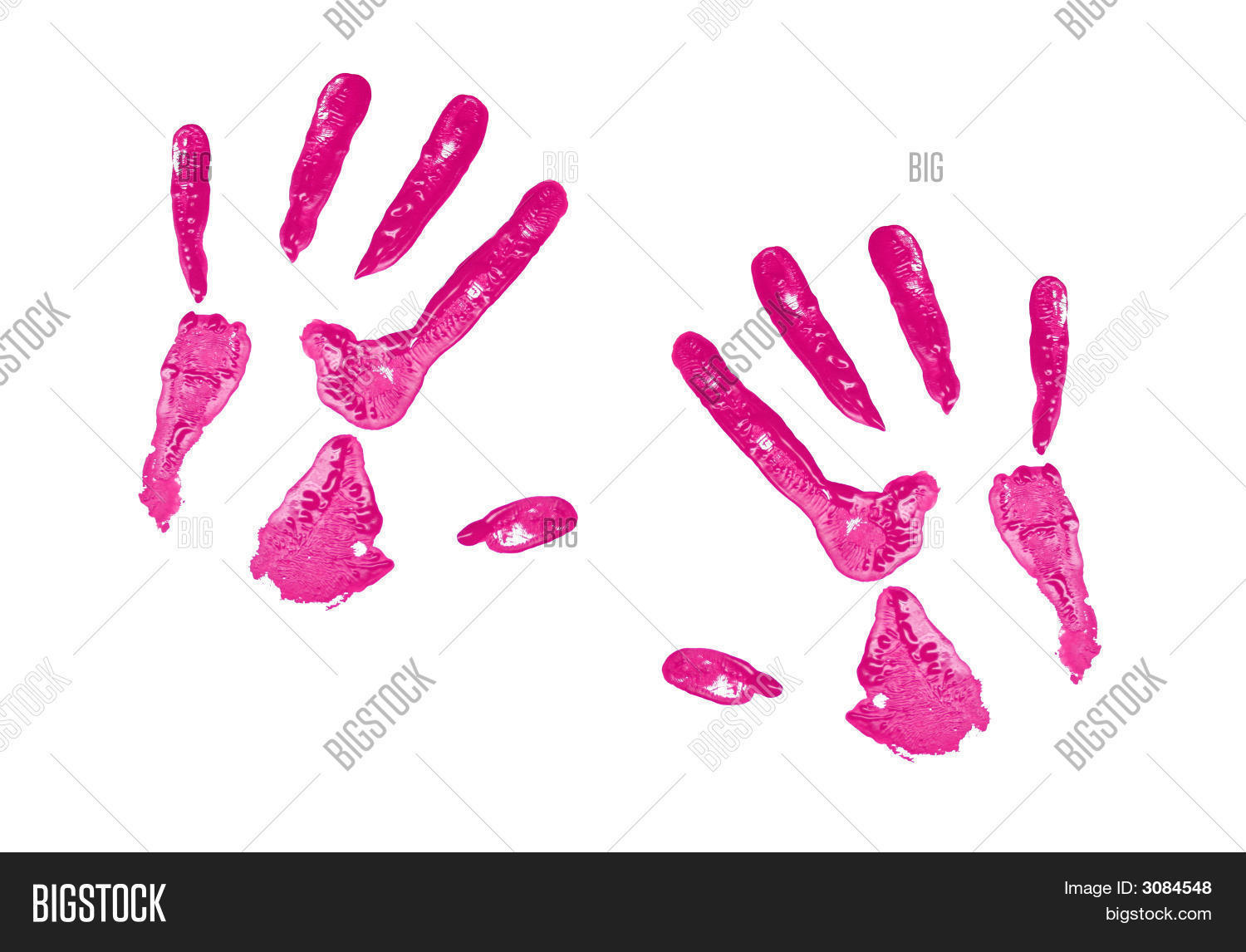 Pink Hand Prints Image & Photo (Free Trial) | Bigstock