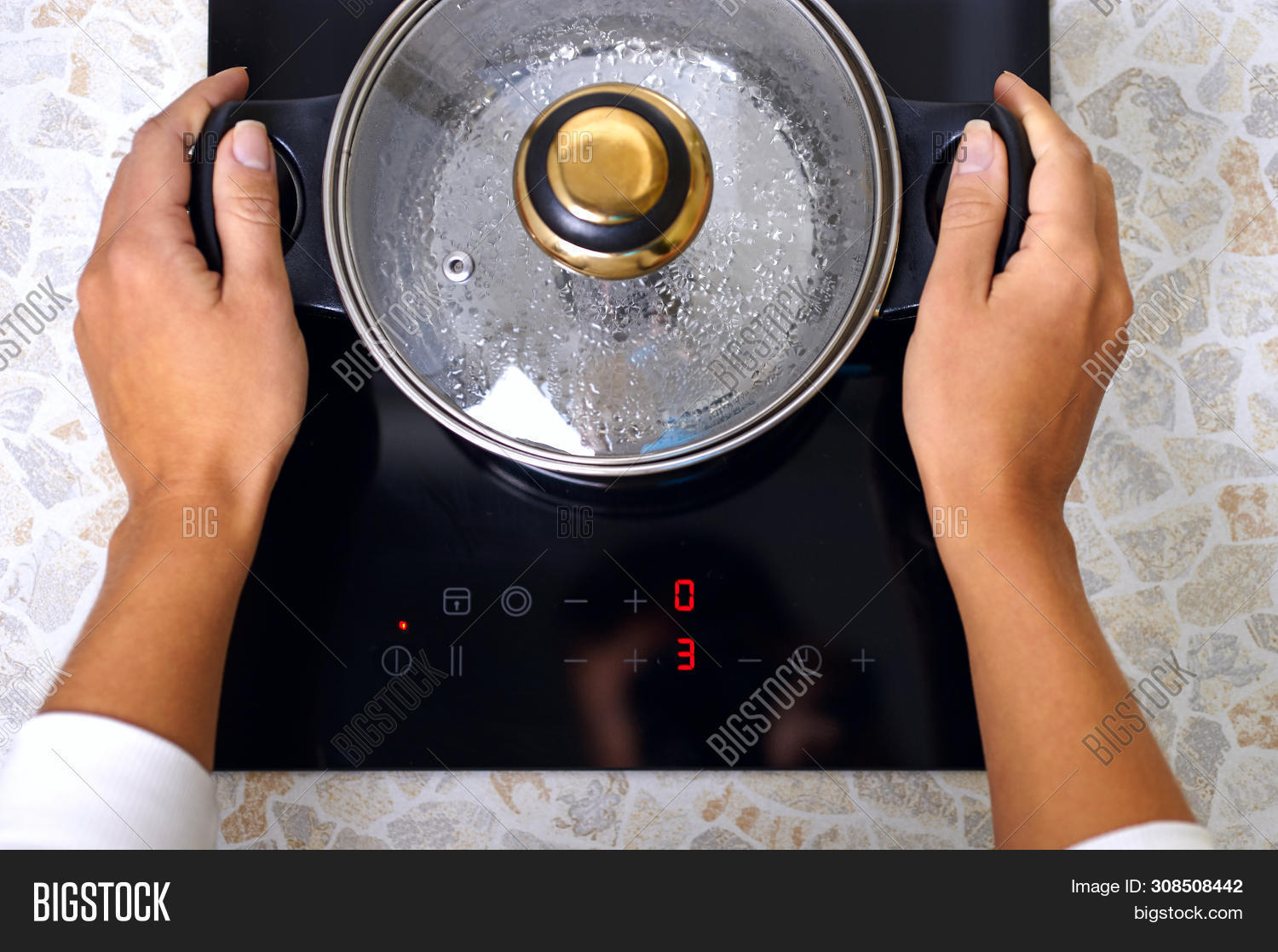Women Hand Put Pan Image & Photo (Free Trial) | Bigstock