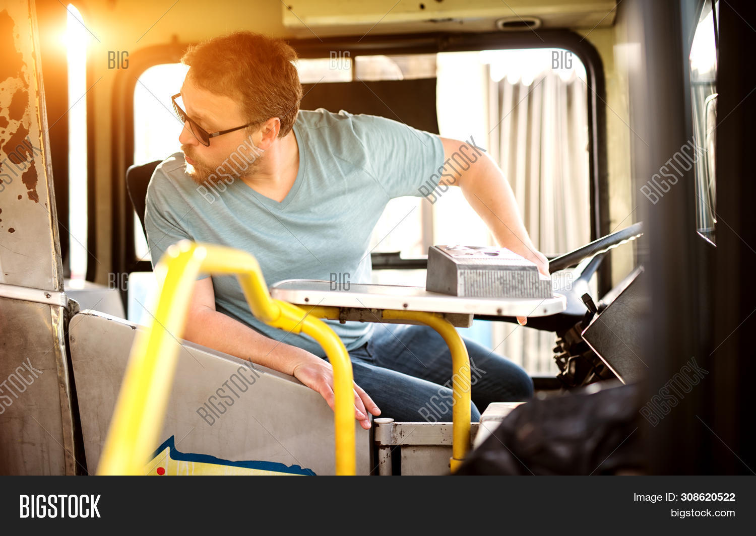 Male Young Bus Driver Image & Photo (Free Trial) | Bigstock