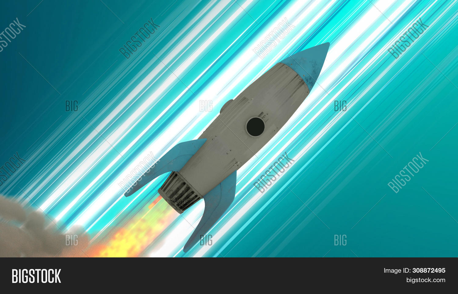 Rocket Ship Flying Image & Photo (Free Trial) | Bigstock