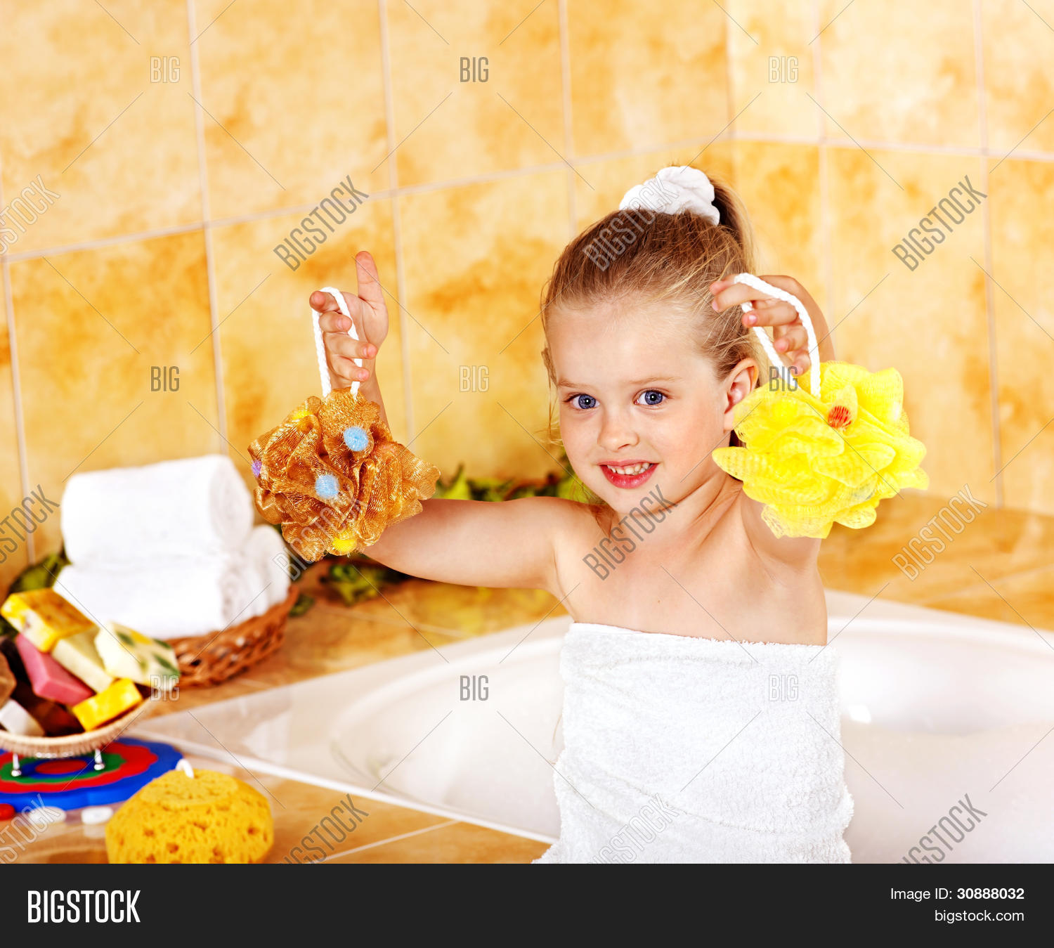 Little Girl Washing Image & Photo (Free Trial) | Bigstock