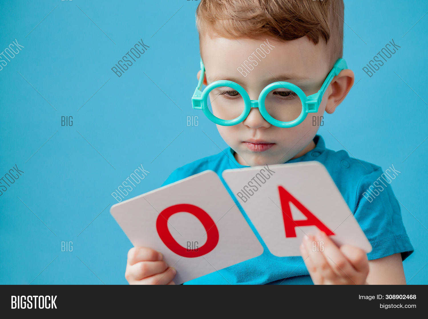 Cute Little Boy Letter Image & Photo (Free Trial) | Bigstock