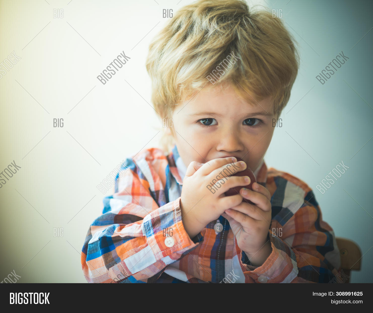 Snack. Boy Eating Image & Photo (Free Trial) | Bigstock