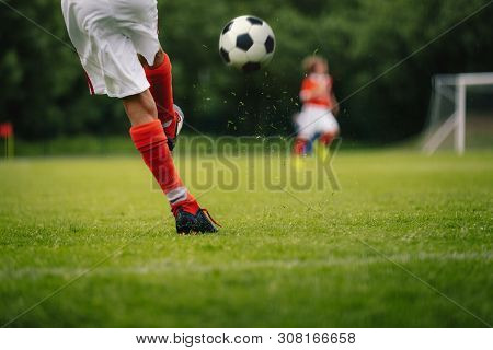 Football Kick. Youth Image & Photo (Free Trial) | Bigstock