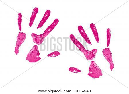Pink Hand Prints Image & Photo (Free Trial) | Bigstock