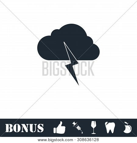 Storm Icon Flat. Vector & Photo (Free Trial) | Bigstock
