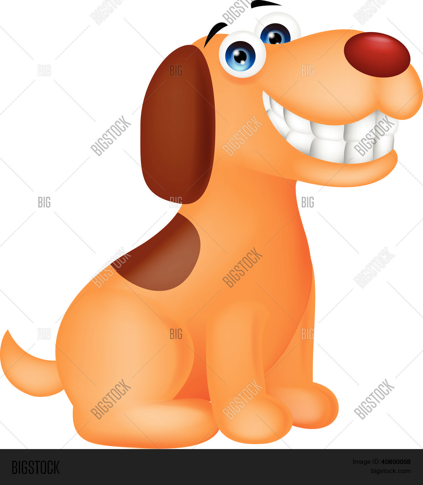Smiling Dog Cartoon Vector & Photo (Free Trial) | Bigstock