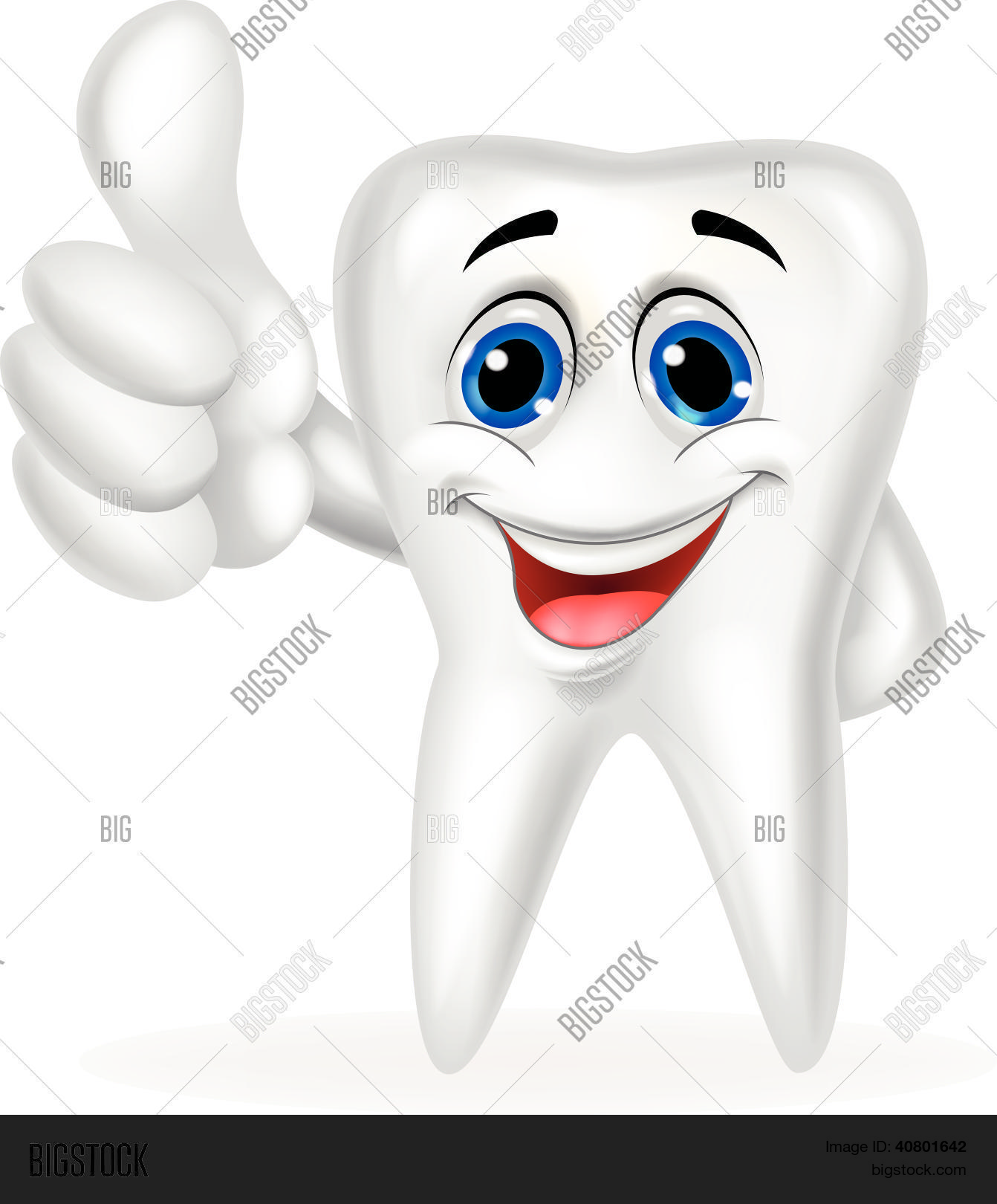 Tooth Cartoon Thumb Vector & Photo (Free Trial) | Bigstock