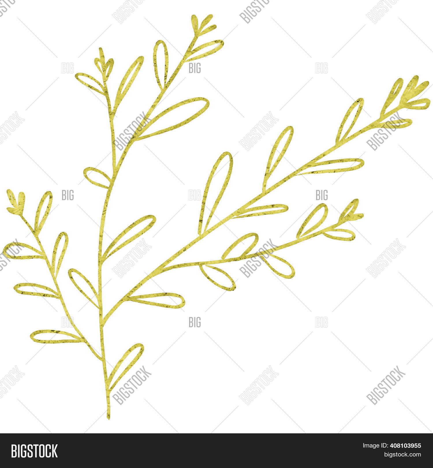Gold Sprawling Branch Image & Photo (Free Trial) | Bigstock